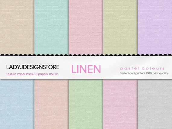 Pastel Linen Paper Background 10 Designed Printable Digital ...
