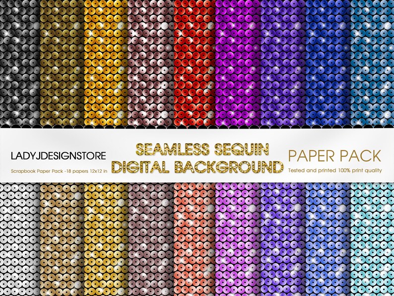 Seamless Sequin Digital Background Seamless Sequins Digital - Etsy