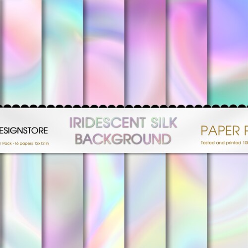 Iridescent Glam Seamless Digital Paper Metallic Textures - Etsy