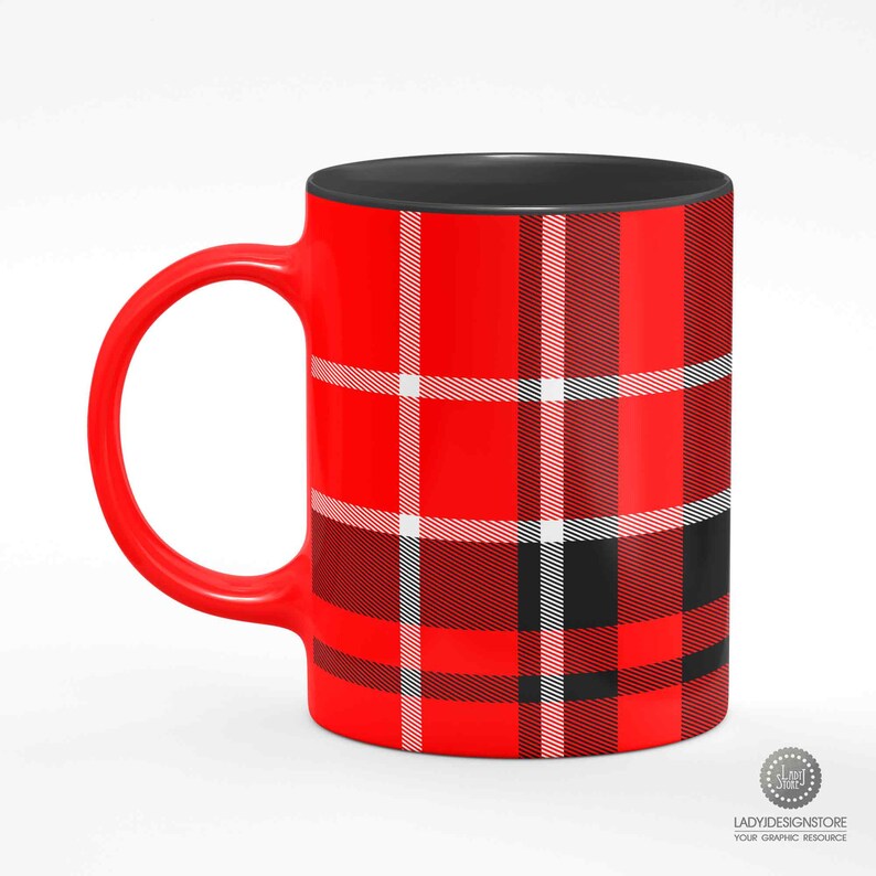 Plaid Digital Paper Lumberjack Tartan Checkers Log Cabin Red - Etsy