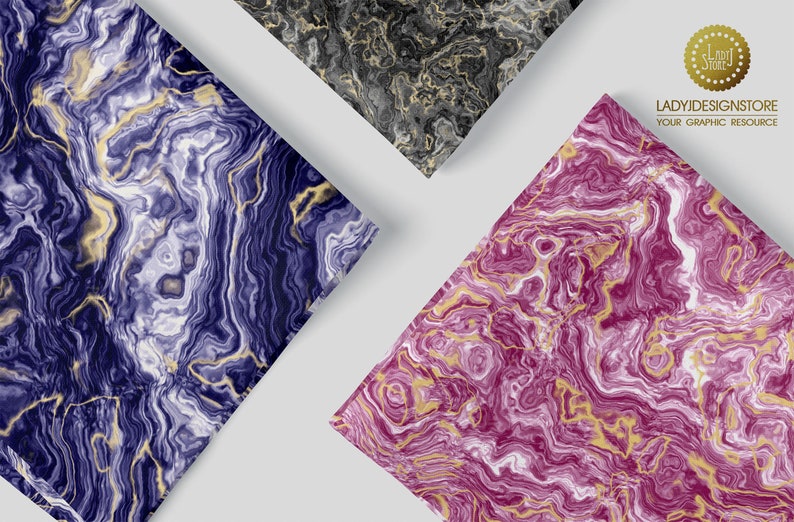 Colorful Marble 2 Digital Seamless Paper Digital Marble Gold - Etsy