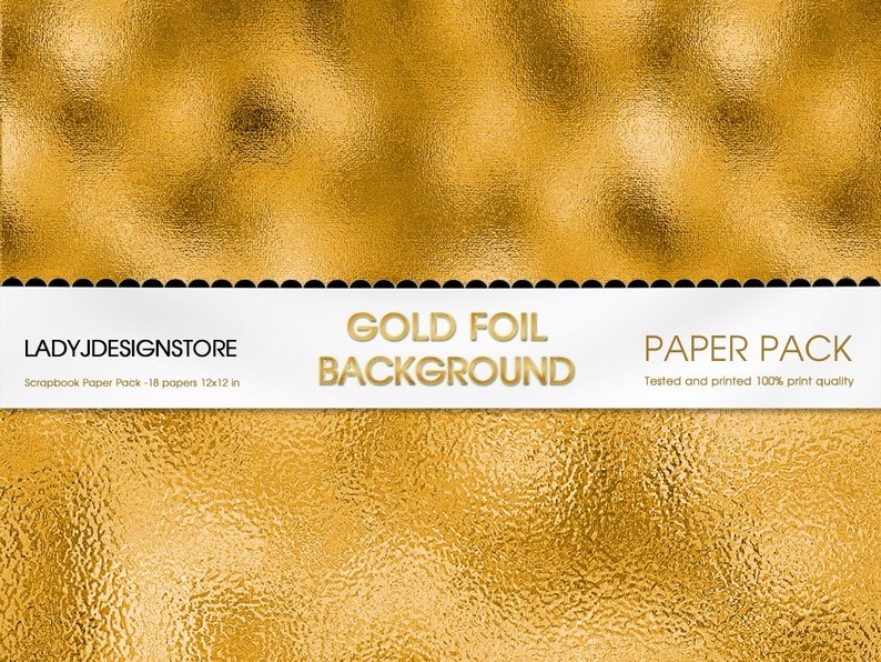 Gold Foil Digital Paper Gold Foil Textures Shimmer Printable | Etsy