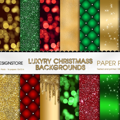 Christmas Glitter Foil Marble Bokeh Digital Papers 16 - Etsy