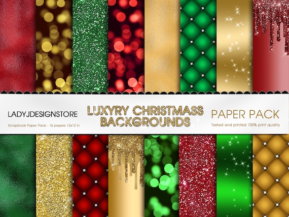 Christmas Sparkle Diamond Bokeh Glitter Drippings Foil Digital Papers ...