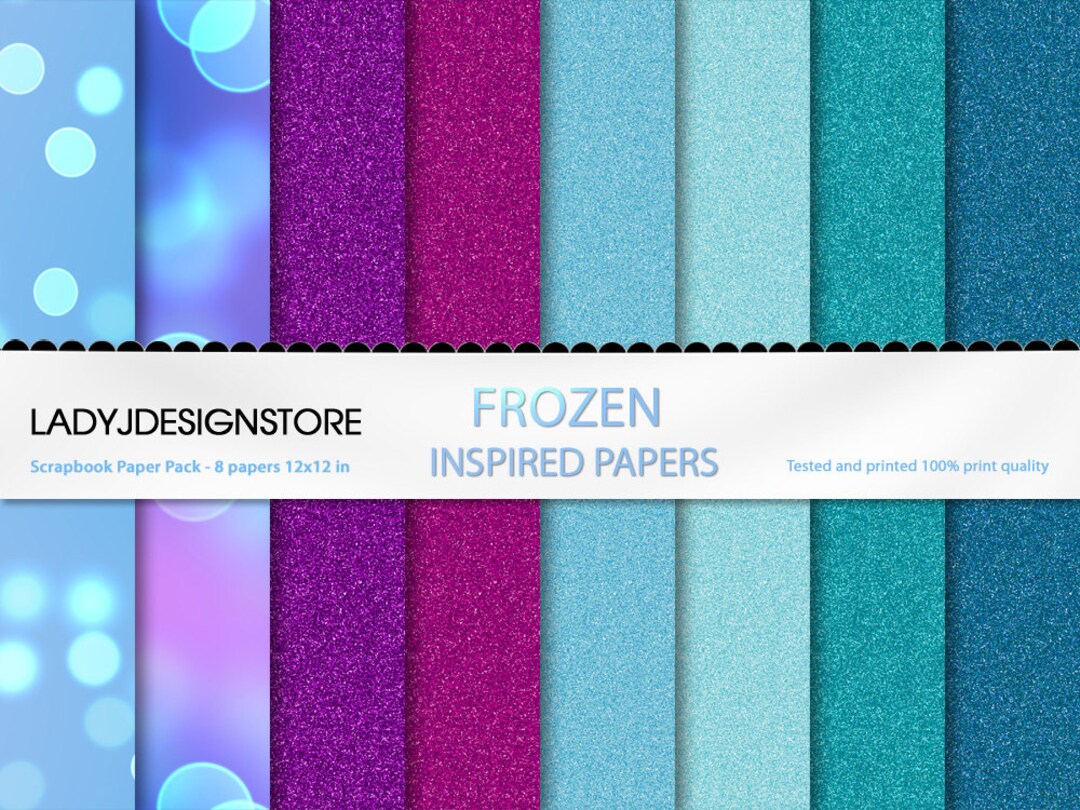 Frozen Inspired Glitter and Bokeh Digital Paper Pack papers With ...
