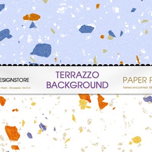 Terrazzo Seamless Digital Paper Pack, Terrazzo Colorful Texture ...