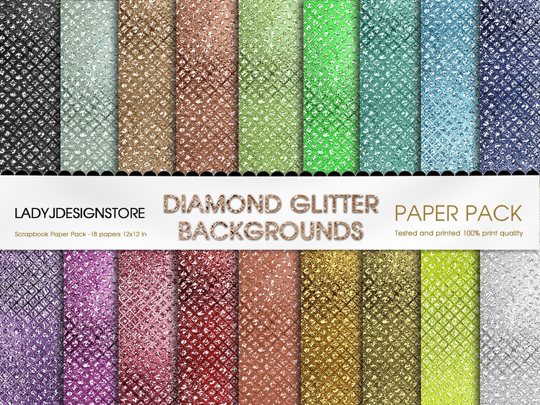 Diamond Glitter Digital Paper Seamless Glam Diamond Sequin Textures ...
