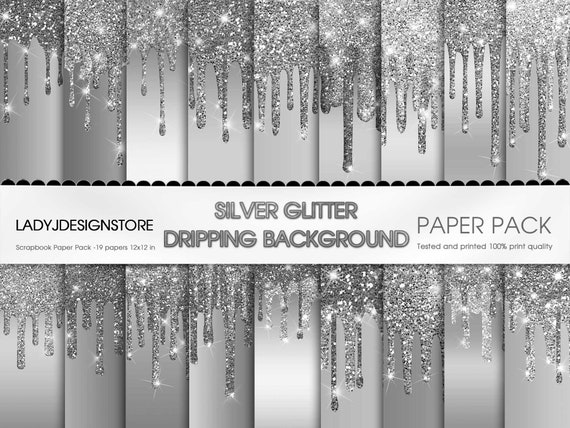 Sparkly Silver Glitter Foil Dripping, sparkle foil dripping, silver ...