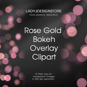 Rose Gold Bokeh Overlays, Glowing Night Lights, Magic Ligths, Blure ...