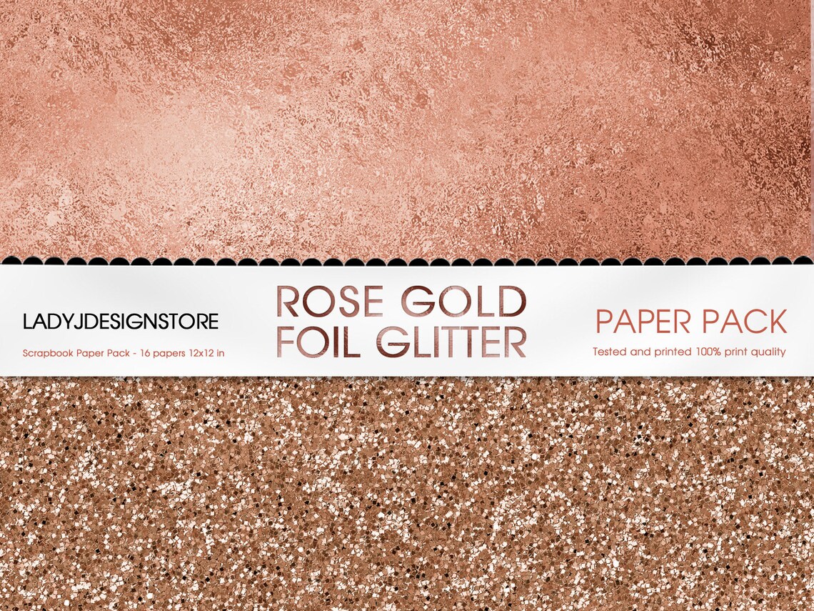 Rose Gold Foil Glitter Seamless Textures Rose Gold Digital | Etsy