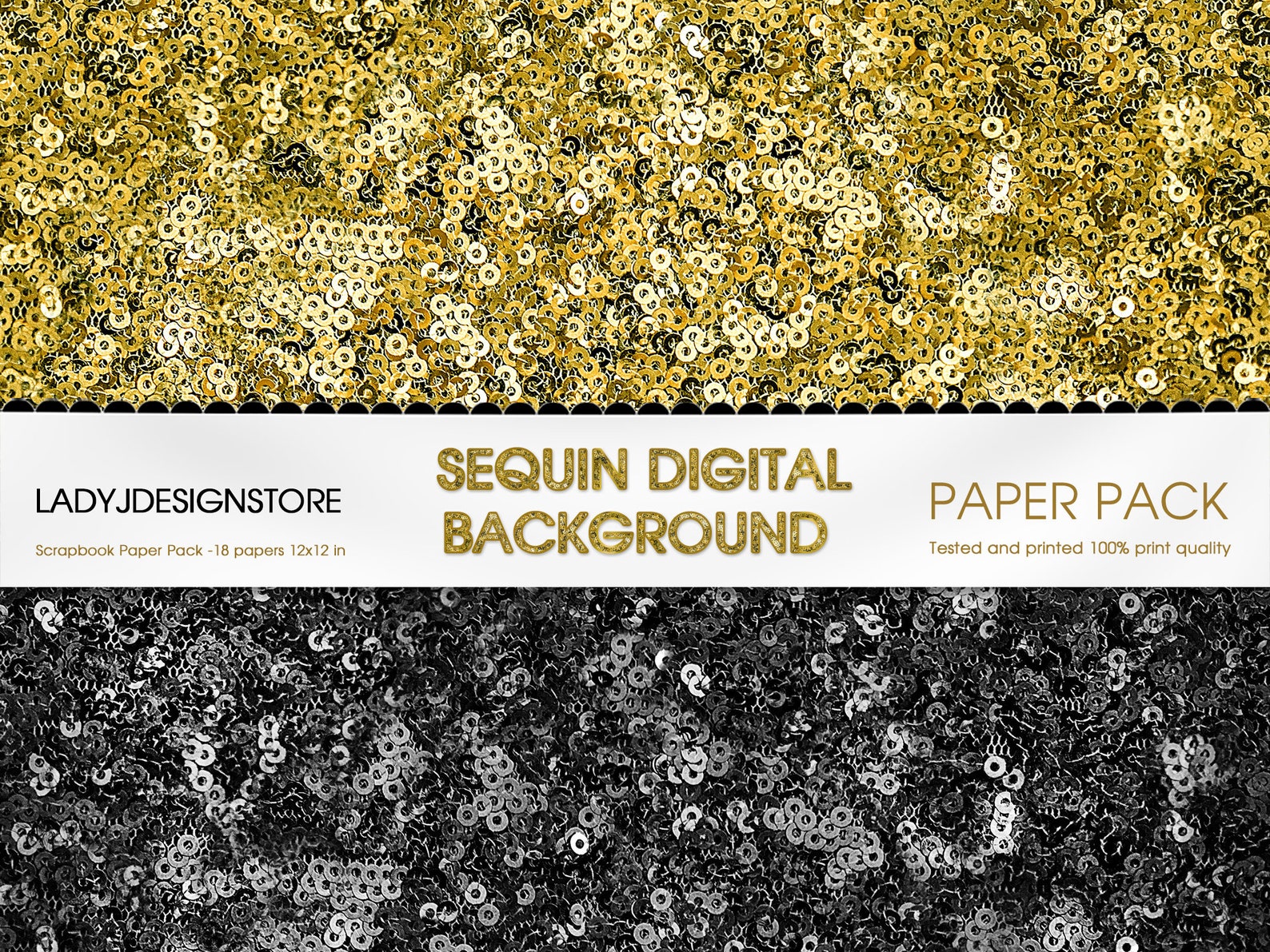 Sequin Digital Background, Seamless Sequins Digital Paper, Sequin ...