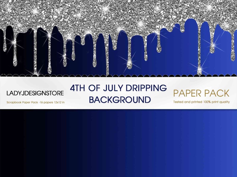 Red White and Blue Glitter Foil Dripping Sparkle Foil - Etsy