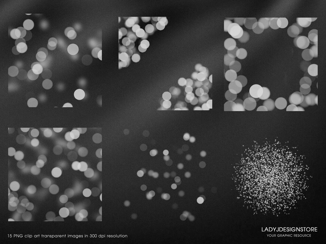 White Bokeh Overlays Glowing Night Lights Magic Ligths - Etsy