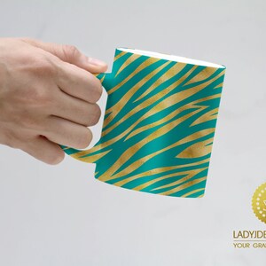 Teal and Gold Animal Digital Paper, Seamless Animal Print, Safari ...