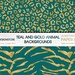 Teal and Gold Animal Digital Paper, Seamless Animal Print, Safari ...
