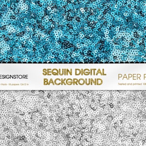 Sequin Digital Background, Seamless Sequins Digital Paper, Sequin ...