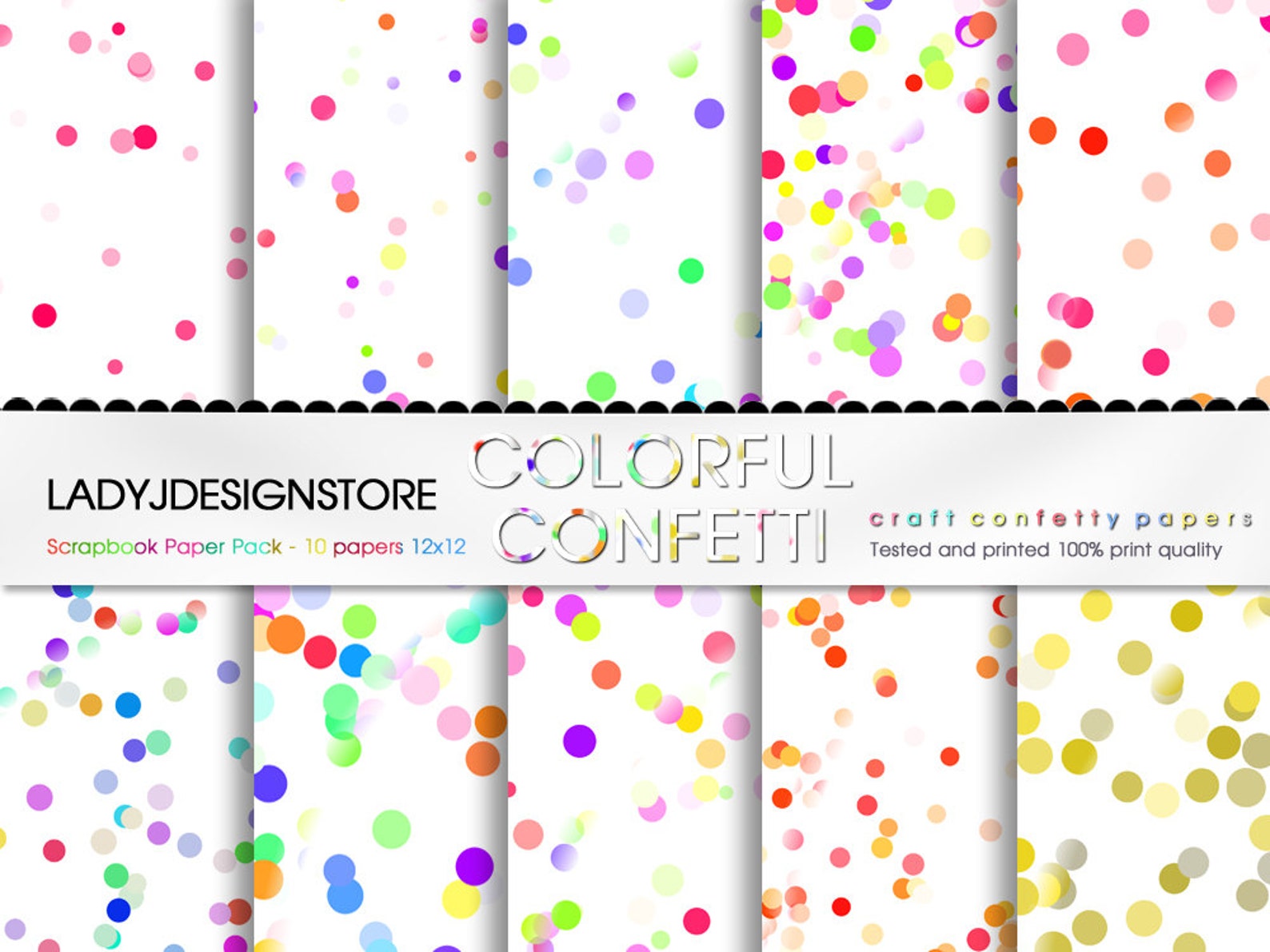 Confetti Paper Pack 10 Paper for Birthday Celebration - Etsy