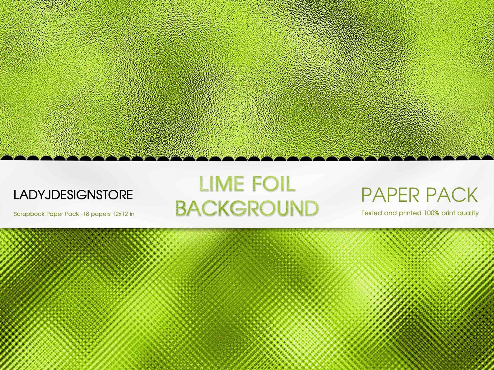 Lime Green Foil Digital Paper Foil Textures Shimmer | Etsy