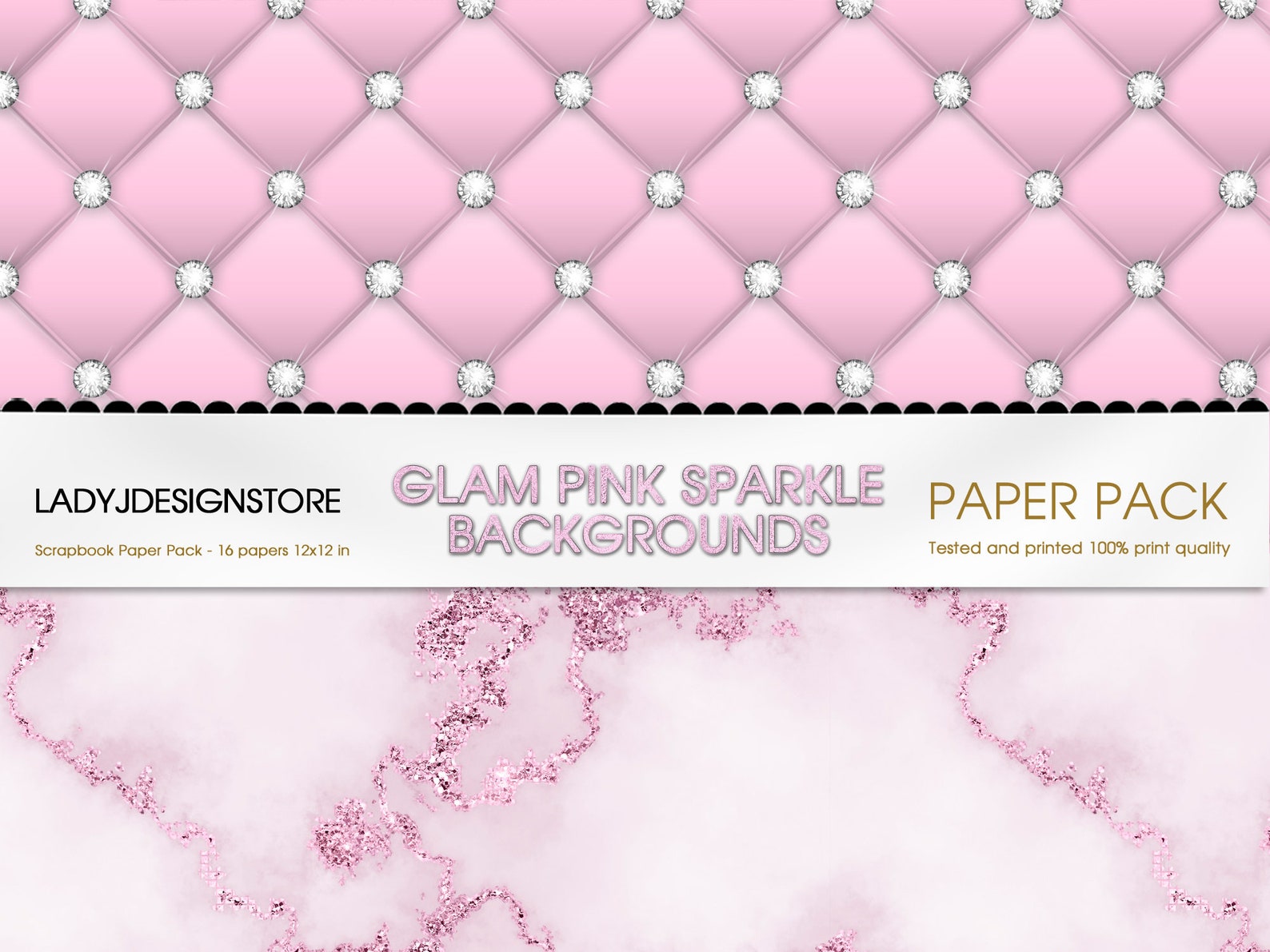 Silver and Pink Glam Digital Paper Seamless Tiger Cheetah - Etsy