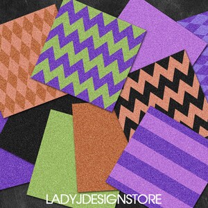 HALLOWEEN GLITTER Digital Papers 10 Glitter Textures, Paper Pack ...