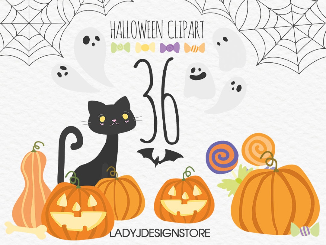 Digital Clipart Halloween 36 Elements Clipart Spooky, Digital Clipart ...