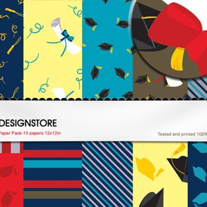 Graduation Digital Paper: Graduation 15 Digital Scrapbooking Papers ...