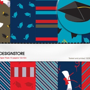 Graduation Digital Paper: Graduation 15 Digital Scrapbooking Papers ...