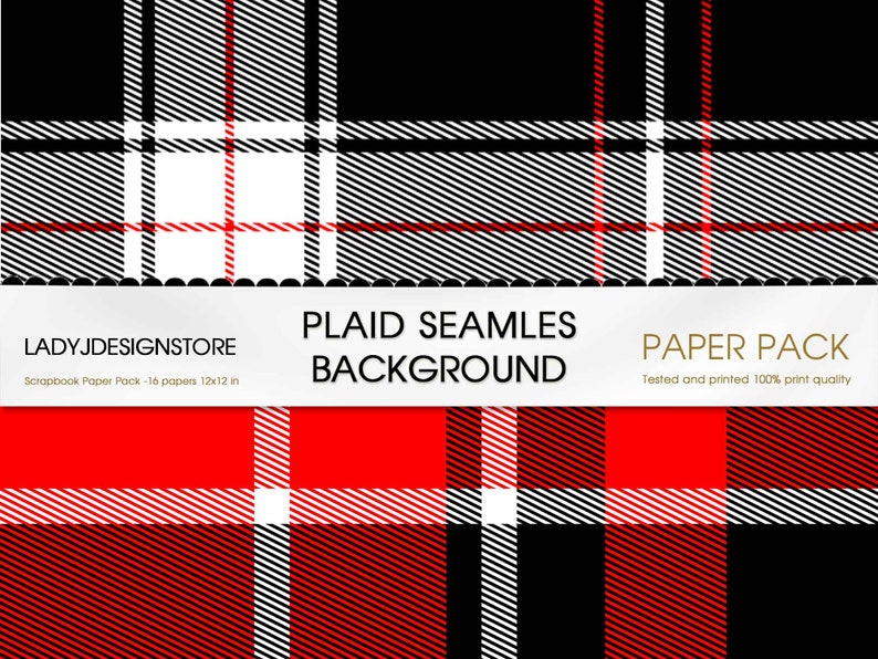 Plaid Digital Paper Lumberjack Tartan Checkers Log Cabin Red - Etsy