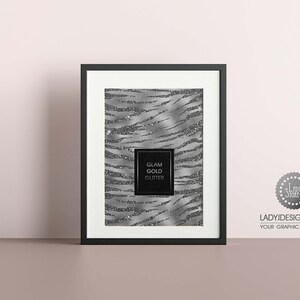 Silver Glitter Glam Digital Paper Seamless Tiger Cheetah - Etsy