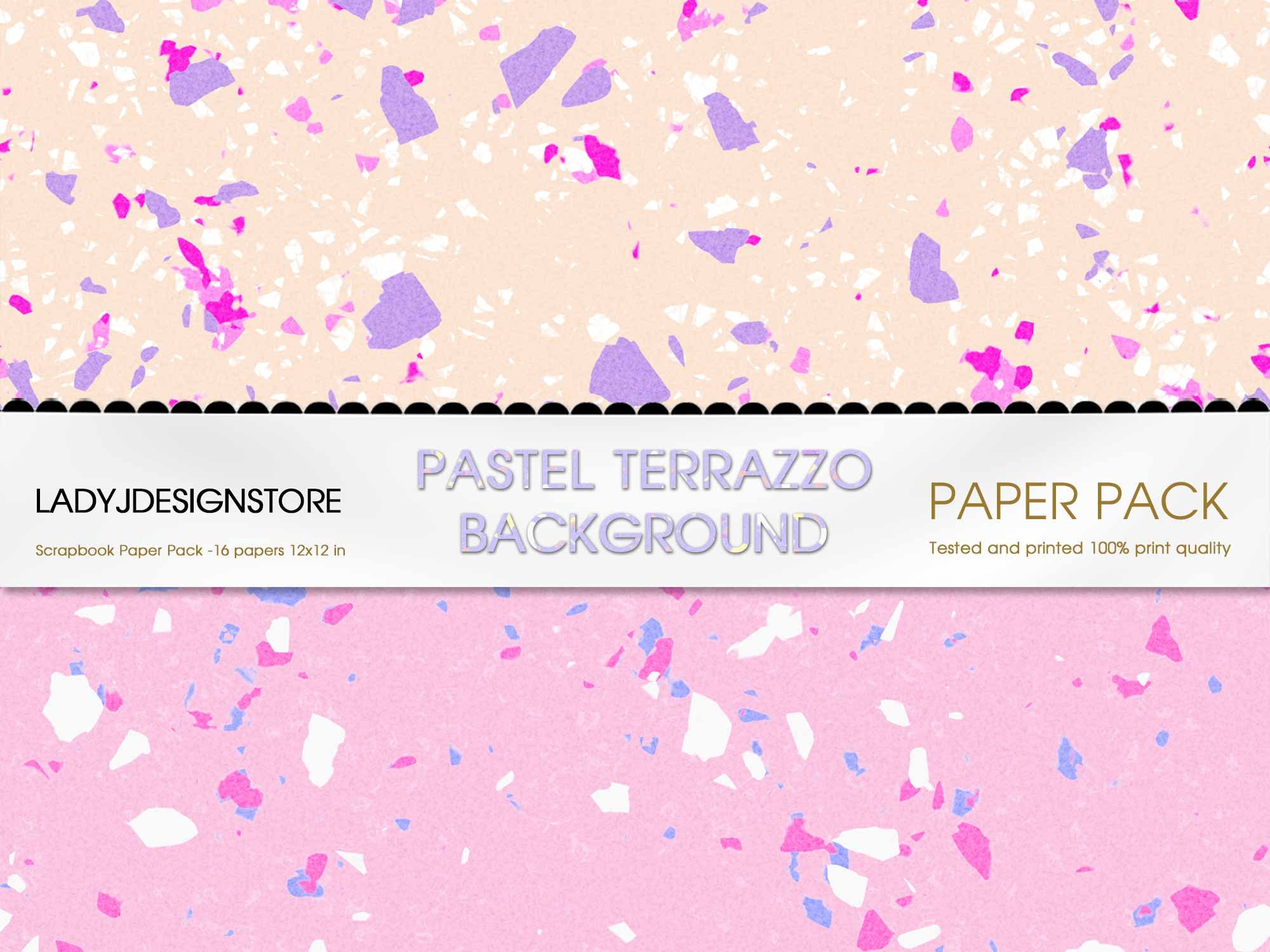 Terrazzo Pastel Seamless Digital Paper pack Terrazzo Colorful | Etsy
