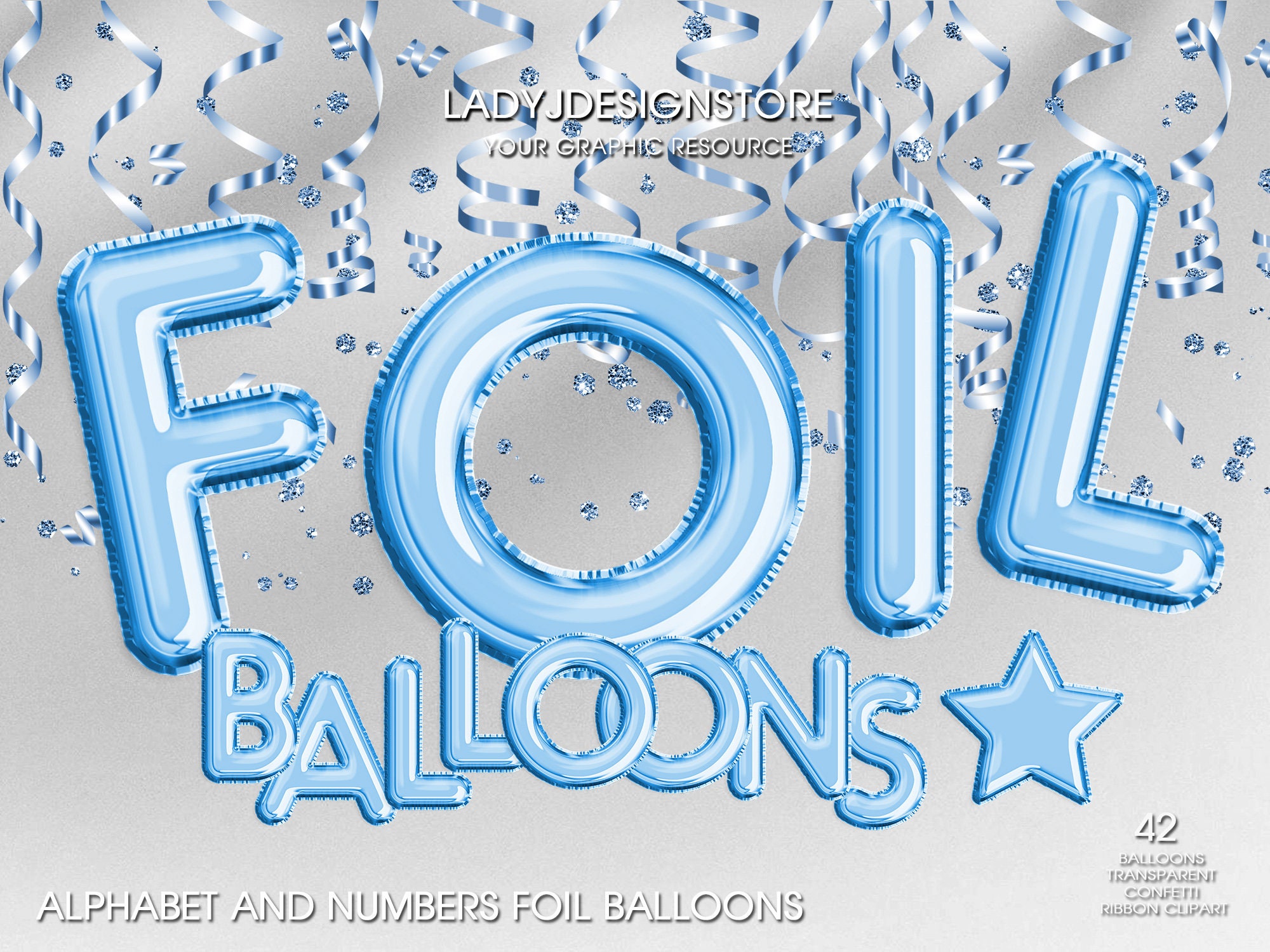 Sky Blue Foil Balloon Alphabet Clip Art PNG Transparent Light - Etsy
