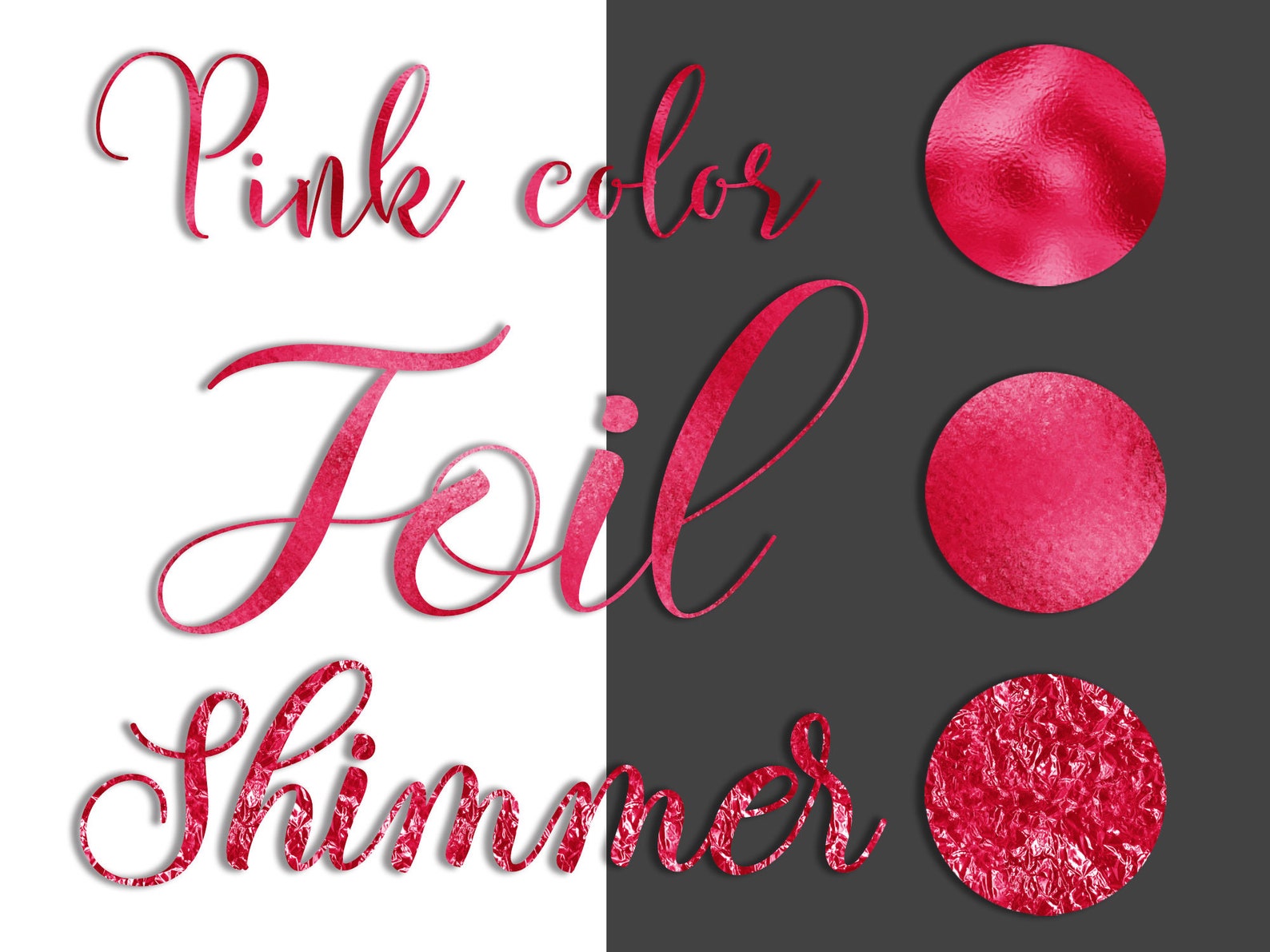 Bright Pink Foil Glitter Seamless Digital Paper Neon Pink - Etsy