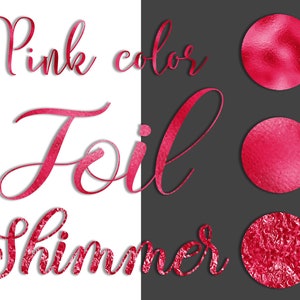 Bright Pink Foil Glitter Seamless Digital Paper, Neon Pink Digital ...