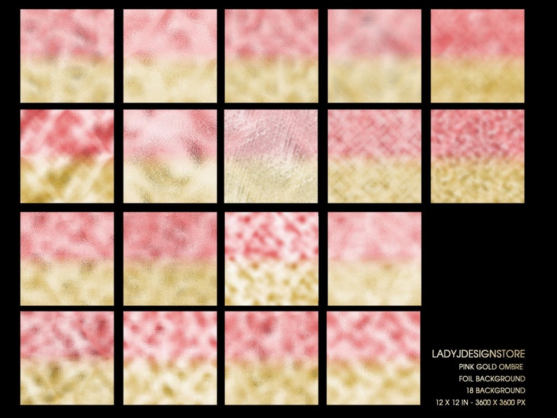 Pink and Gold Ombre Foil Background Digital Paper Ombre Pink - Etsy