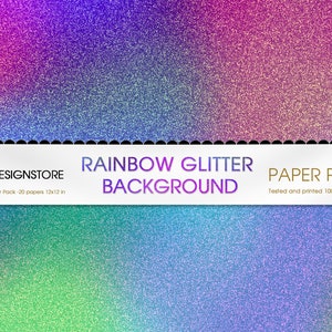 Rainbow Glitter Digital Paper Rainbow Digital Texture, Glitter ...