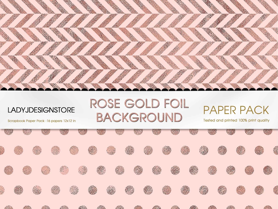 Rose Gold Foil Digital Paper Seamless Rose Gold Glam - Etsy