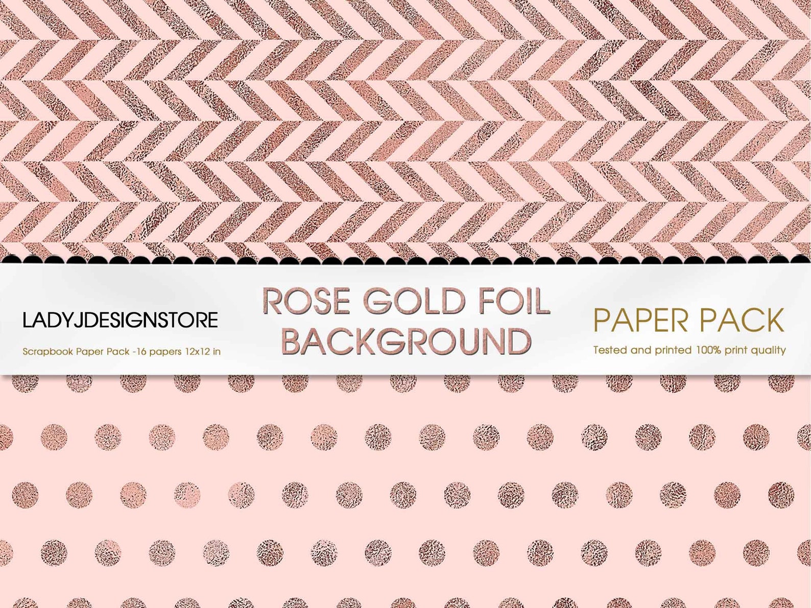 Rose Gold Foil Digital Paper Seamless Rose Gold Glam - Etsy
