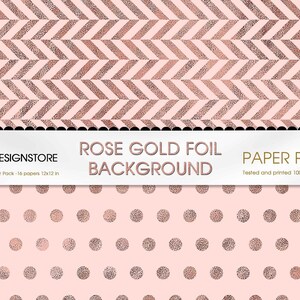 Rose Gold Foil Digital Paper, Seamless Rose Gold Glam Backgrounds Gold ...