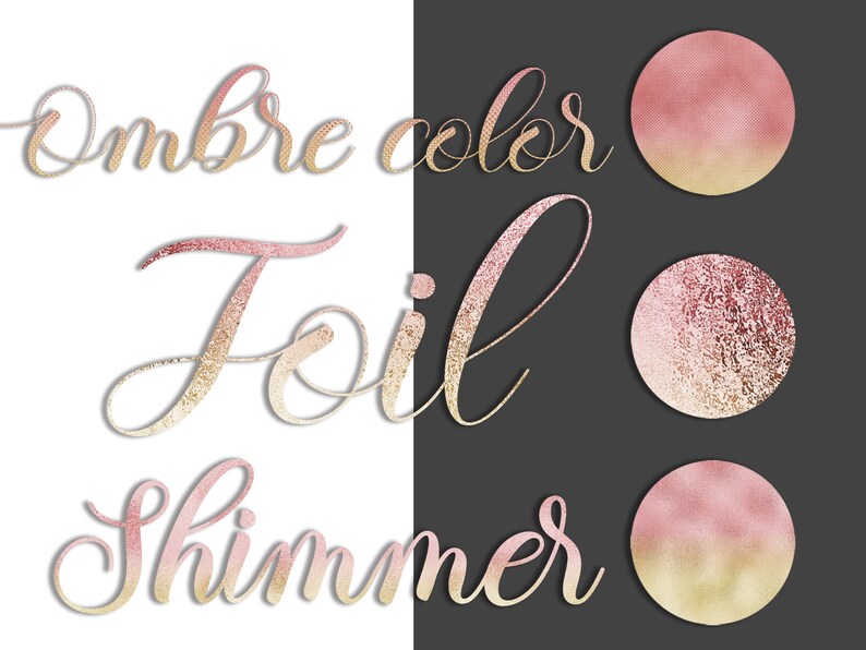 Pink and Gold Ombre Foil Background Digital Paper Ombre Pink - Etsy