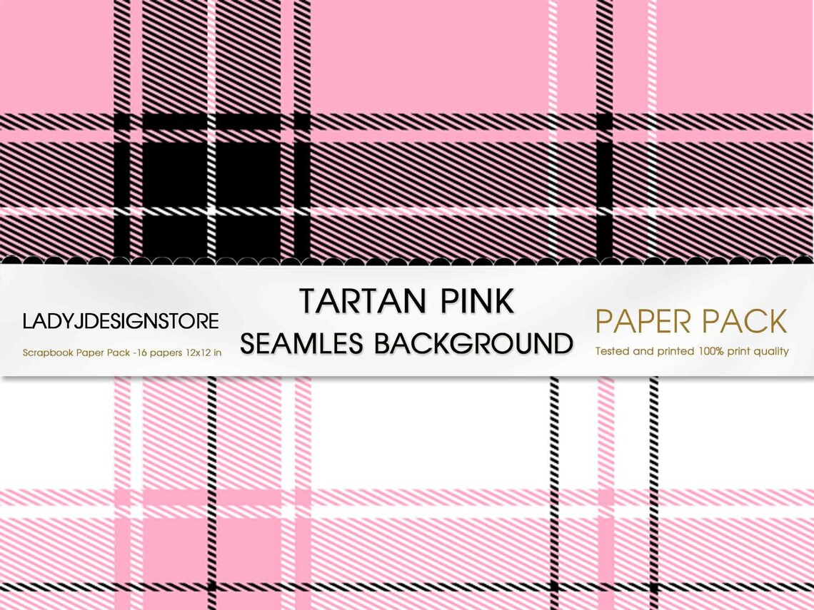 Plaid Pink Digital Paper Lumberjack Plaid Tartan Checkers Log | Etsy