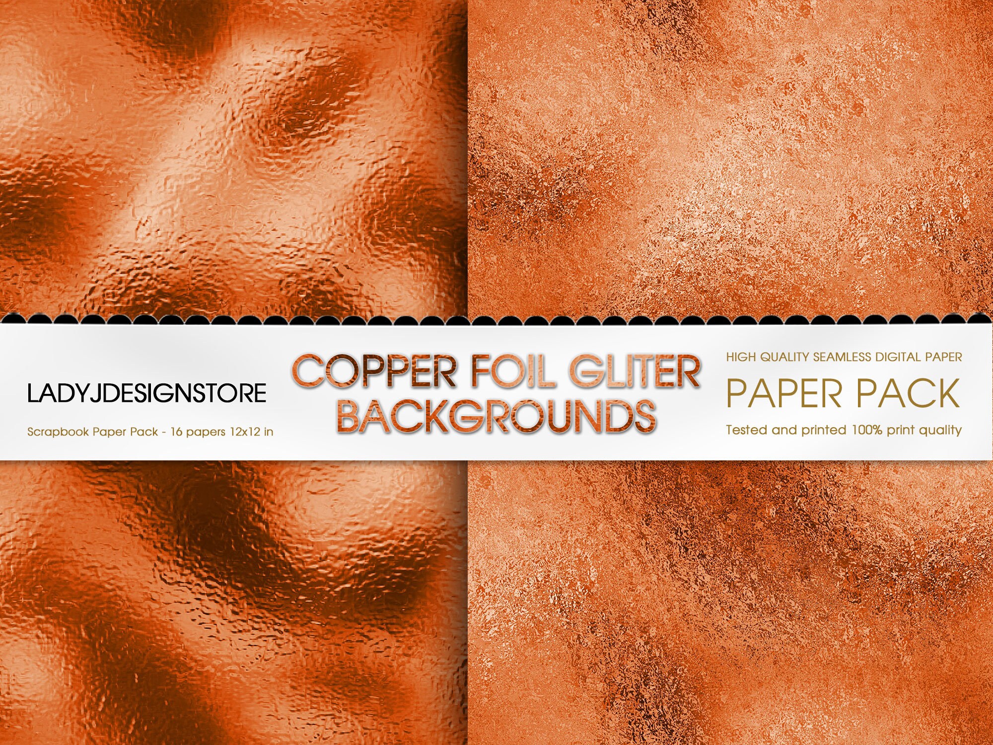 Copper Foil Glitter Digital Paper Copper Digital Texture - Etsy
