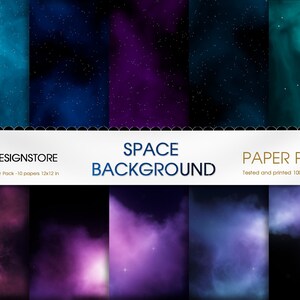 Space Backgrounds Galaxy, Stars, Digital Paper 10 Galaxy Seamless ...