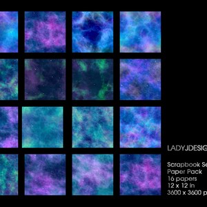 Galaxy Stars Space Backgrounds Digital Paper Galaxy Seamless Textures ...