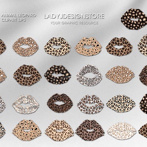 Leopard Animal Lips Clip Art, Animal Lips, Leopard Kiss, Canva Kiss ...