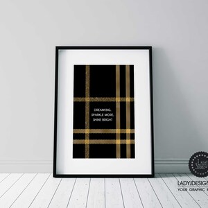 Plaid Gold and Black Glitter Digital Paper Lumberjack Plaid Tartan ...