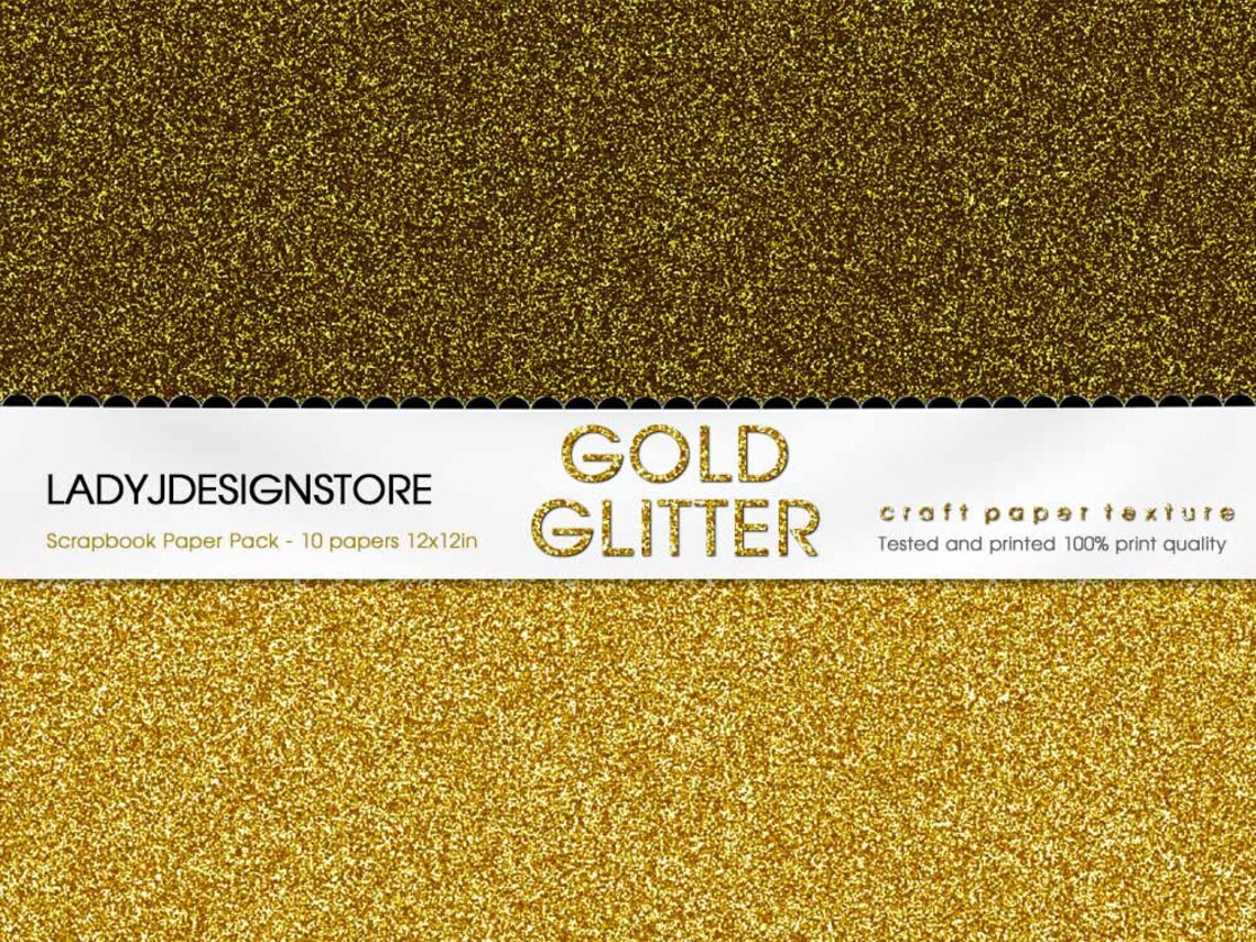 Gold Glitter Digital Papers 8 Glitter Textures Paper Pack - Etsy