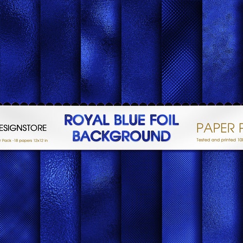 Royal Blue Foil Digital Paper Foil Textures Shimmer Printable - Etsy UK