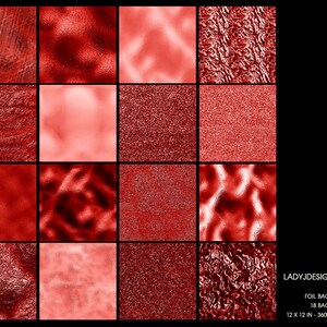 Crimson Deep Red Foil Glitter Seamless Digital Paper, Dark Red Digital ...