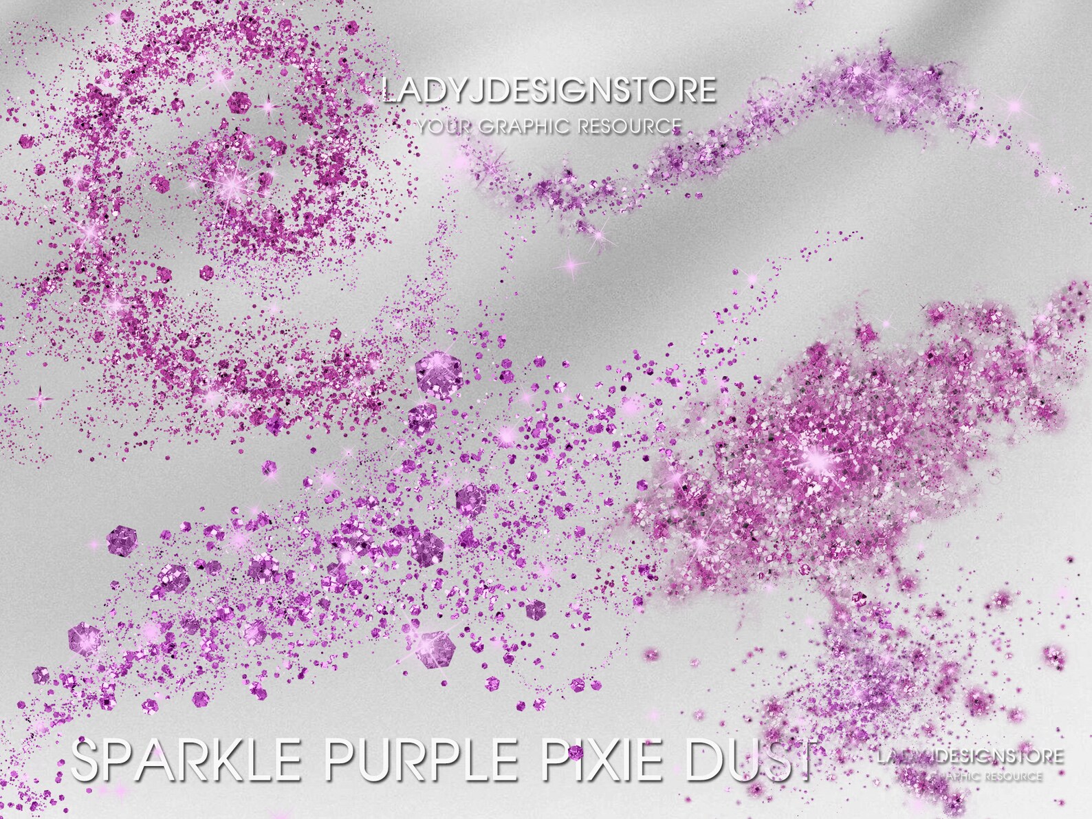 Sparkle Purple Pixie Dust Overlays Clipart Purple Glitter | Etsy