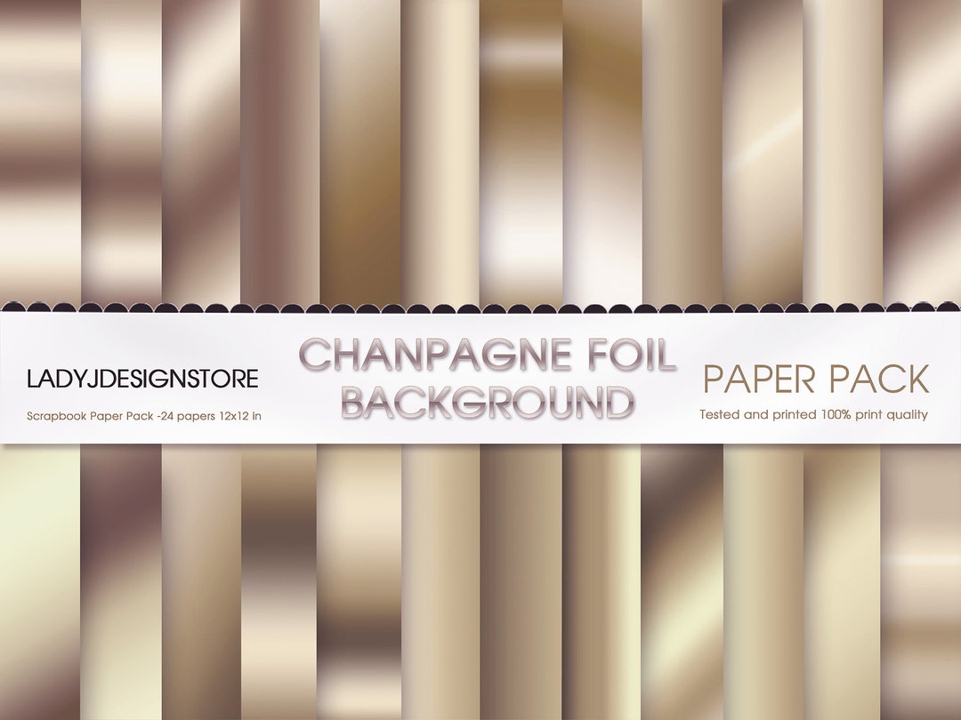 Champagne Gradient, Beige Digital Paper, Champagne Foil, Digital Foil ...
